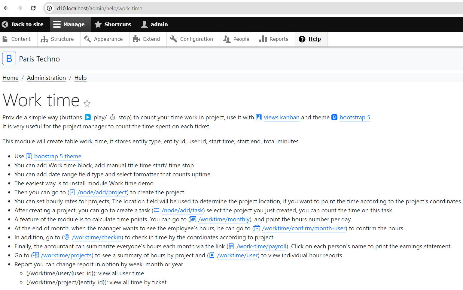 Work time | Drupal.org
